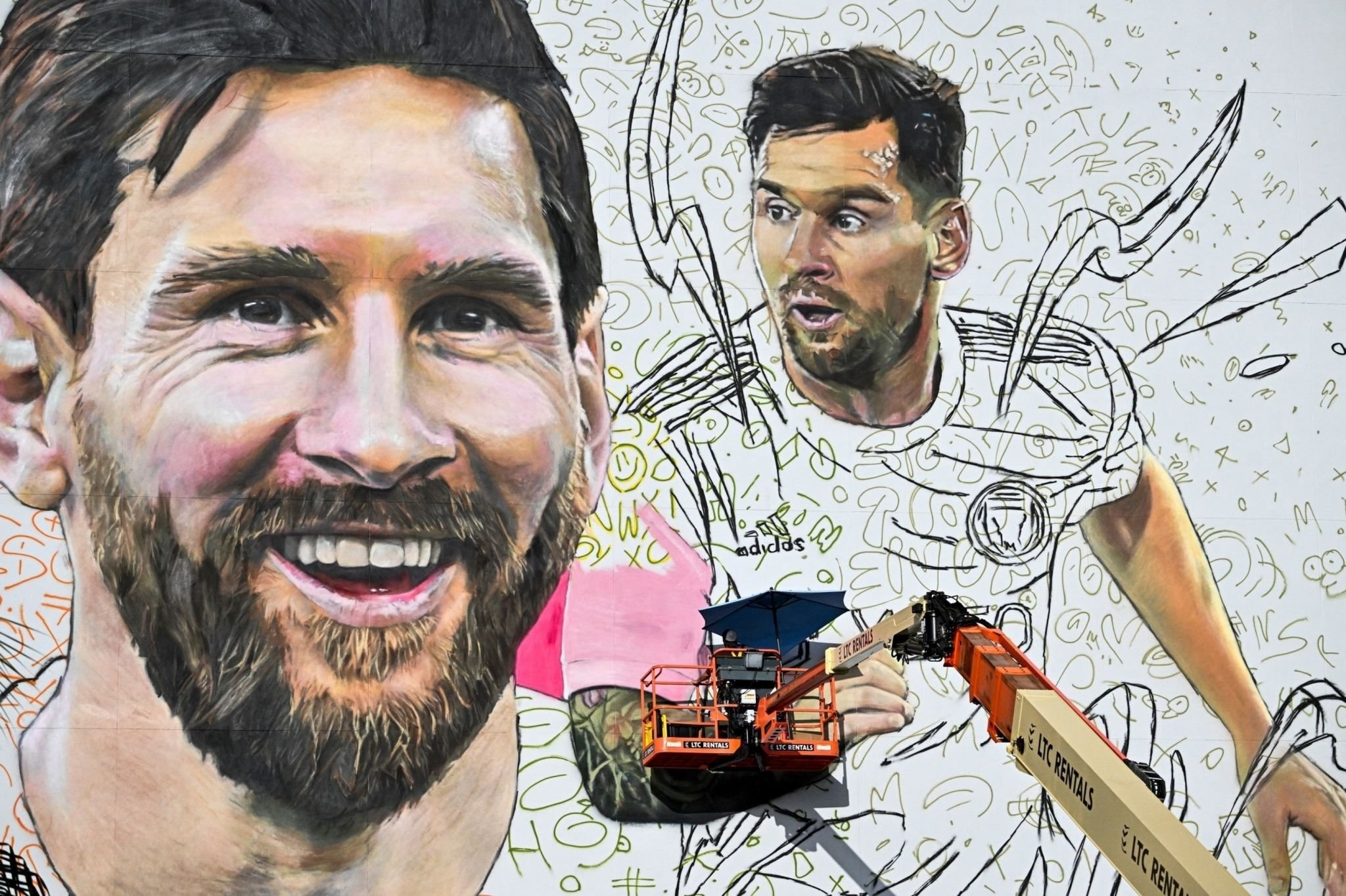 El increíble mural de Messi que hicieron en Miami - SIGA SIGA | Todo lo ...